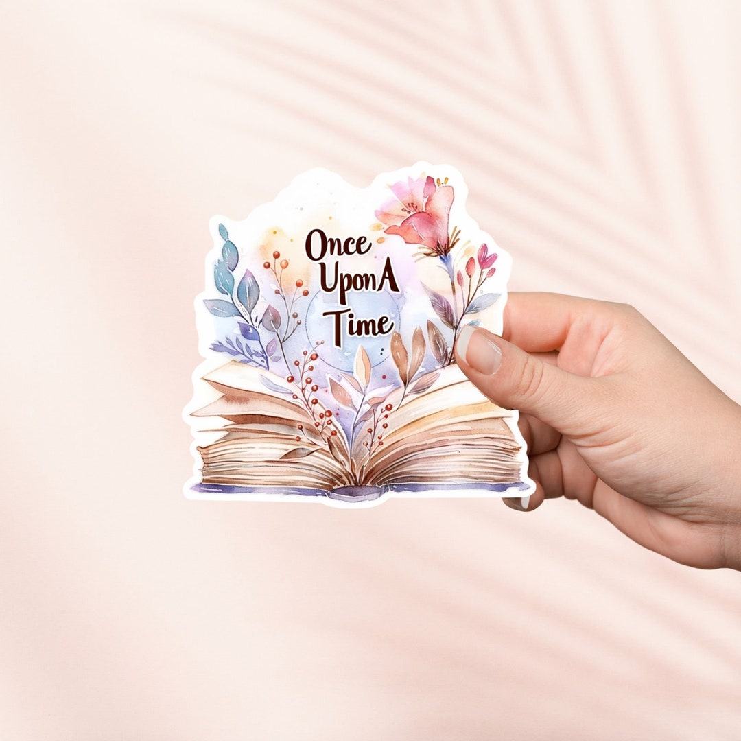 Once Upon A Time Sticker, Fantasy Reader Cute Bookish Sticker, Bookish ...