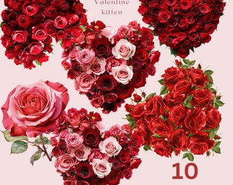 Valentine Day, Heart PNG Valentines Day Clipart, Valentines Day PNG, Heart Flower Valentine,pink ...