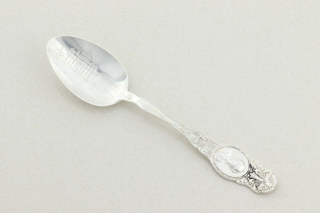 Sterling Silver Pope Leo PP 13th and Vatican Souvenir Spoon 6 Inches ...