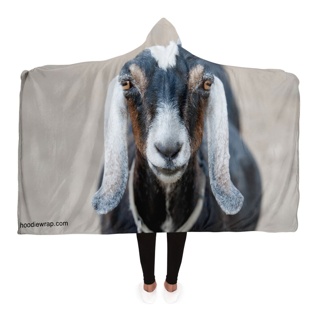 Goat With Floppy Ears Photo Hooded Blanket Wrap - Etsy