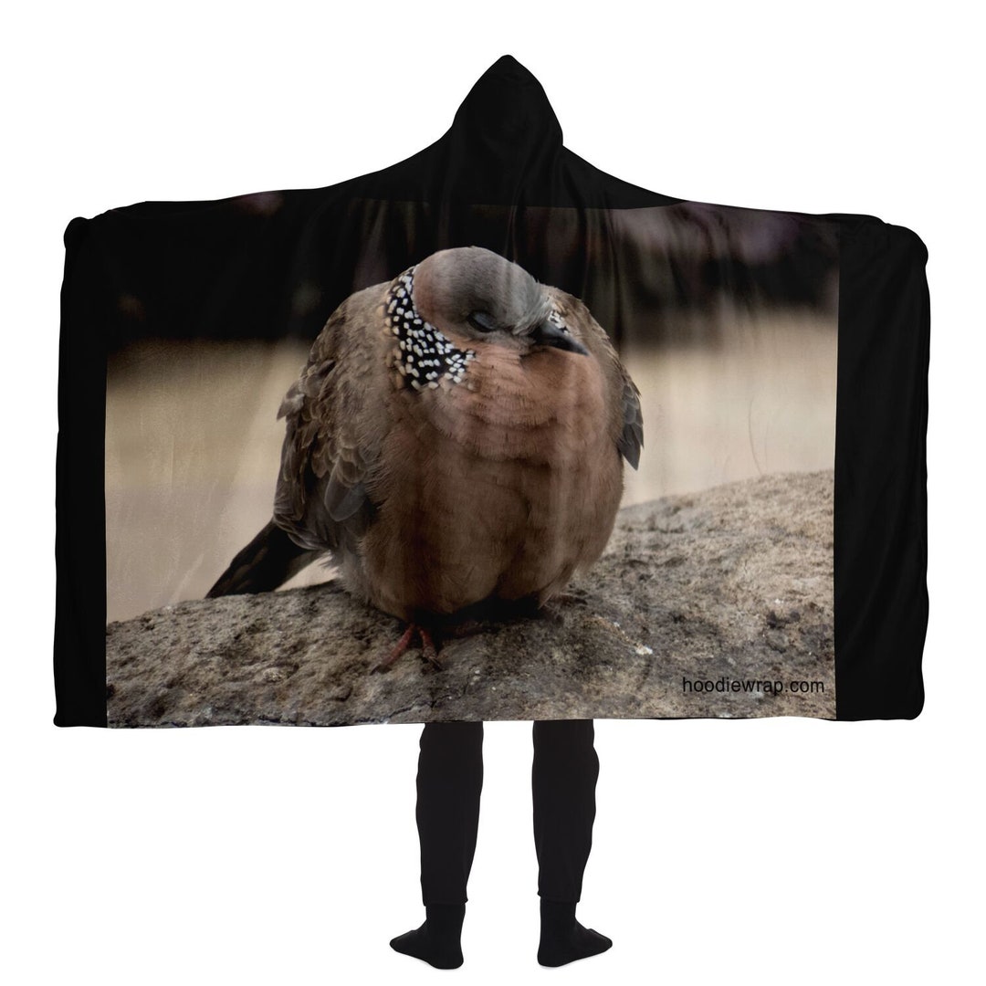 Puffed up Dove Bird, Photo Hooded Blanket Wrap - Etsy