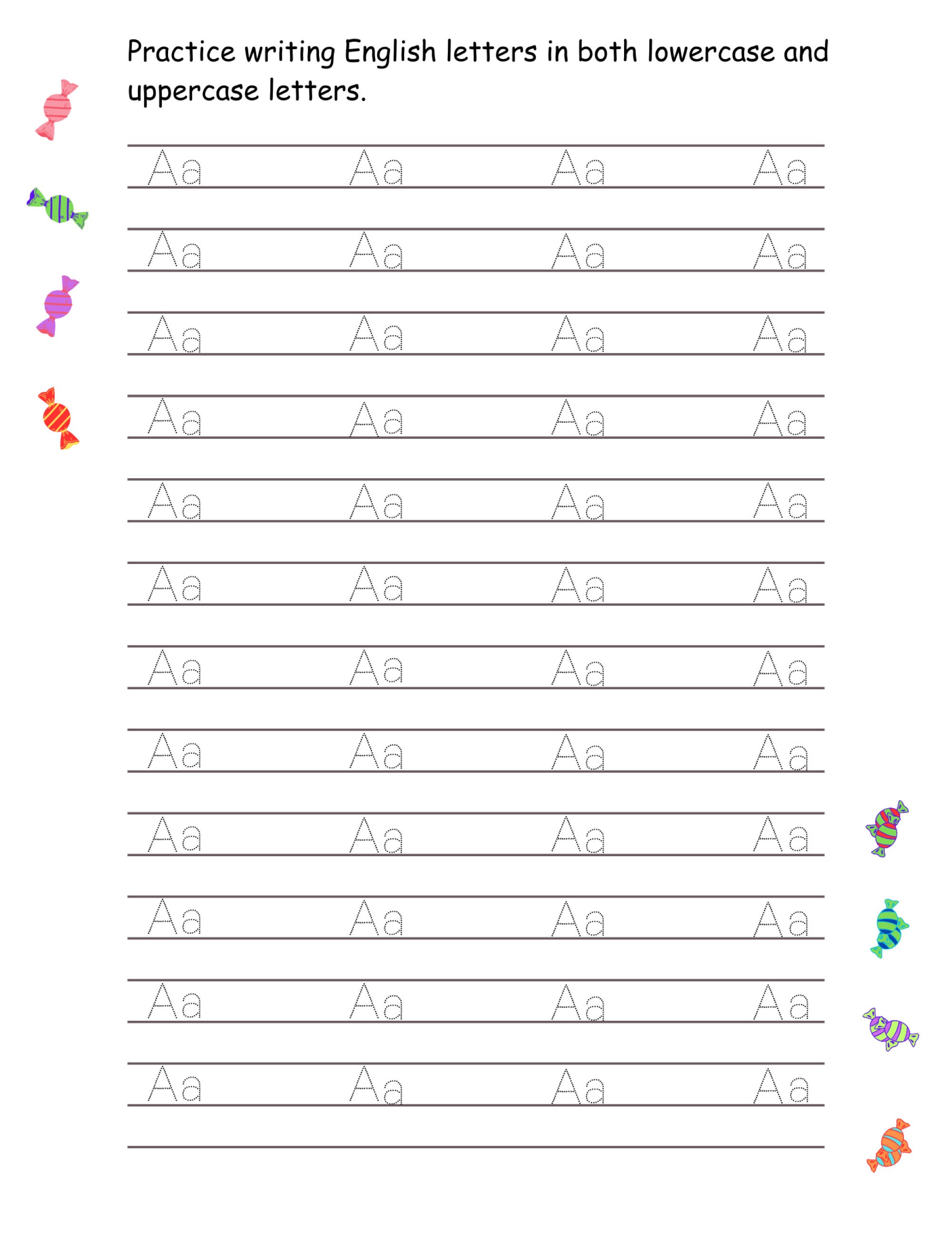 Worksheets to Practice Writing English Letters, Vocabulary, and ...