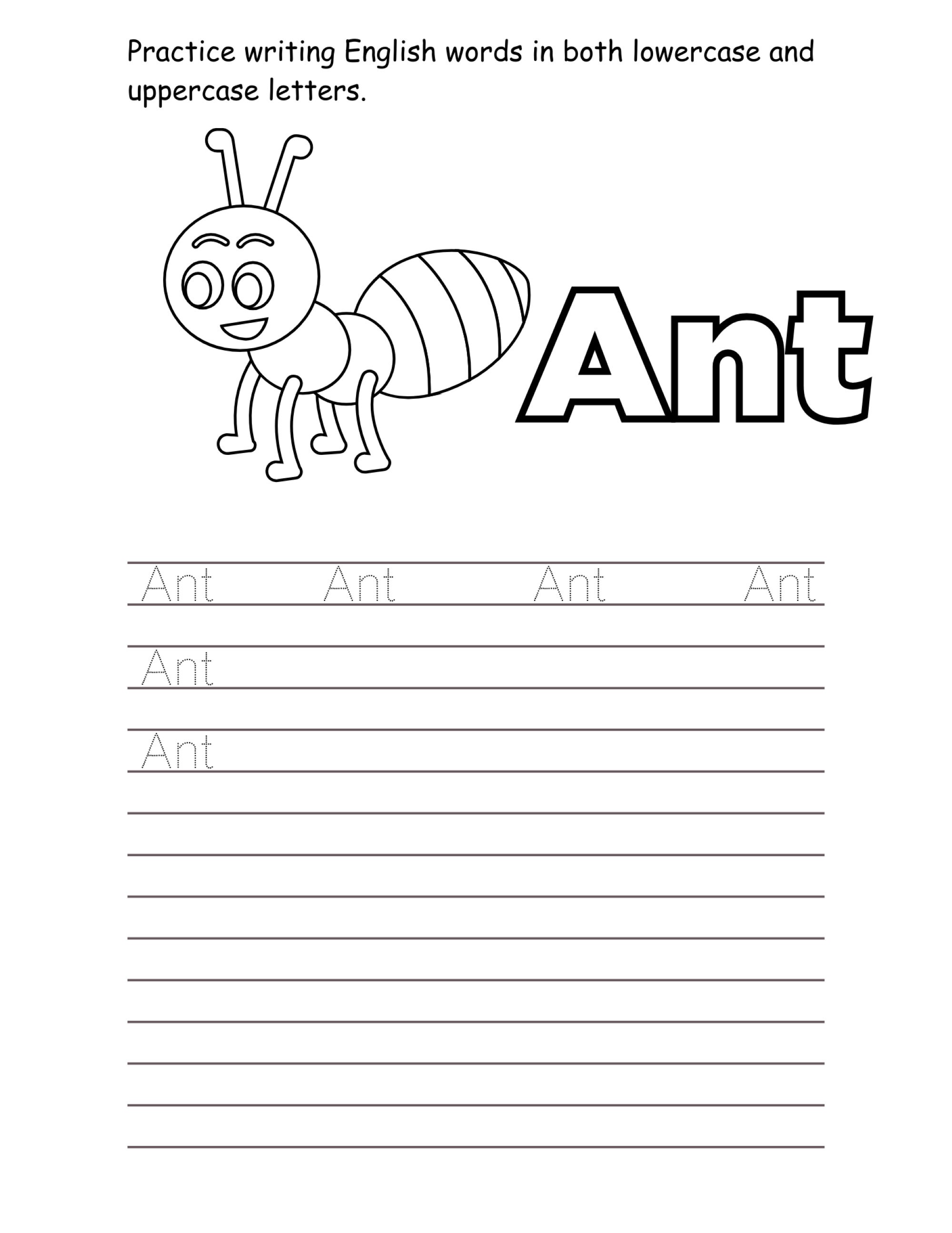 Worksheets to Practice Writing English Letters, Vocabulary, and ...