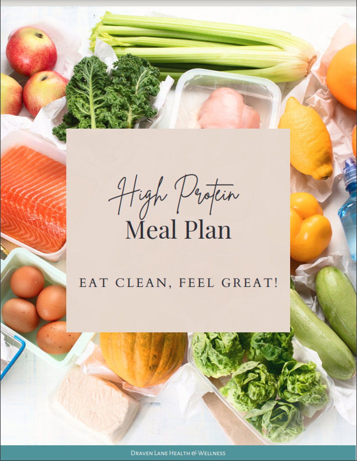 High Protein Meal Plan: High-protein Meals -4 Weeks 3 Meals Daily ...