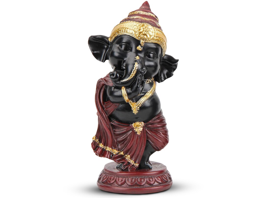 Handmade Small Lord Ganesh Statue, Resin Ganesha Sculpture, Hindu ...