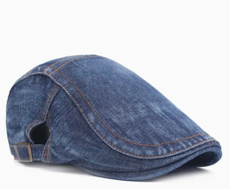 Vintage-style Denim Newsboy Cap - Etsy