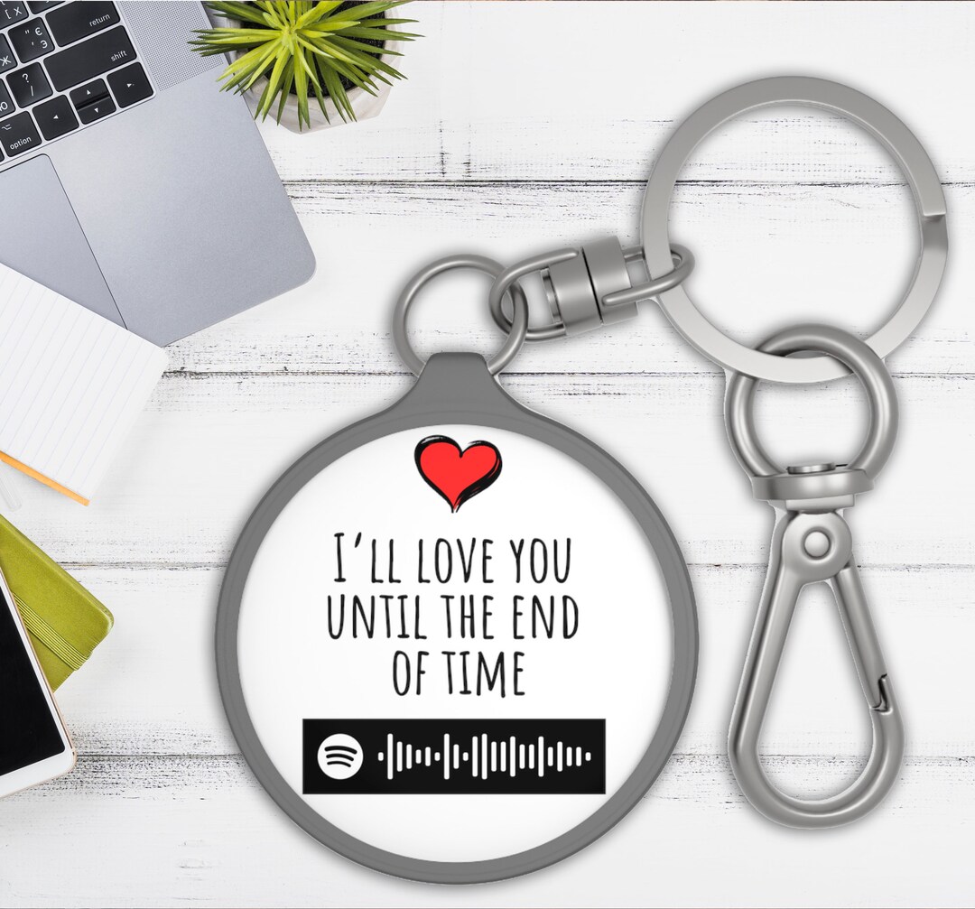 Personalized Spotify Music Code Keychain Custom QR Code Keyring With ...