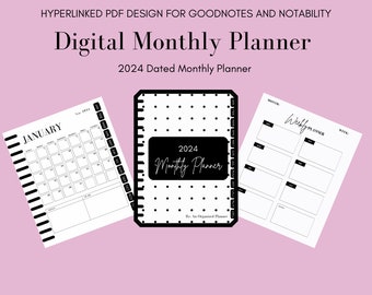 2024 Dated Digital Budget Planner for Goodnotes, Notability ...