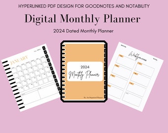 2024 Dated Digital Budget Planner for Goodnotes, Notability ...