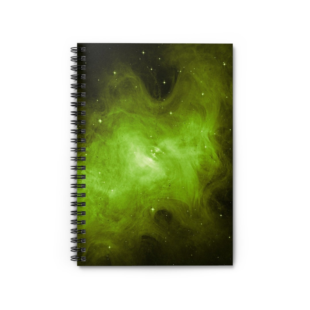 Spiral Notebook Lime Green Nebula - Etsy