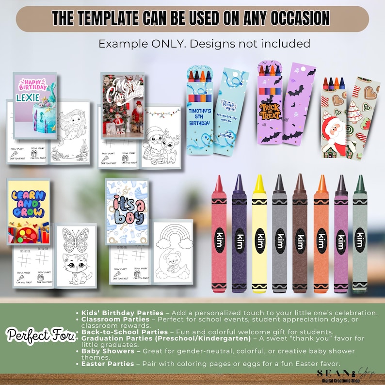 Editable Mini Booklet Template, Crayon Box and Crayon Wrapper Bundle ...
