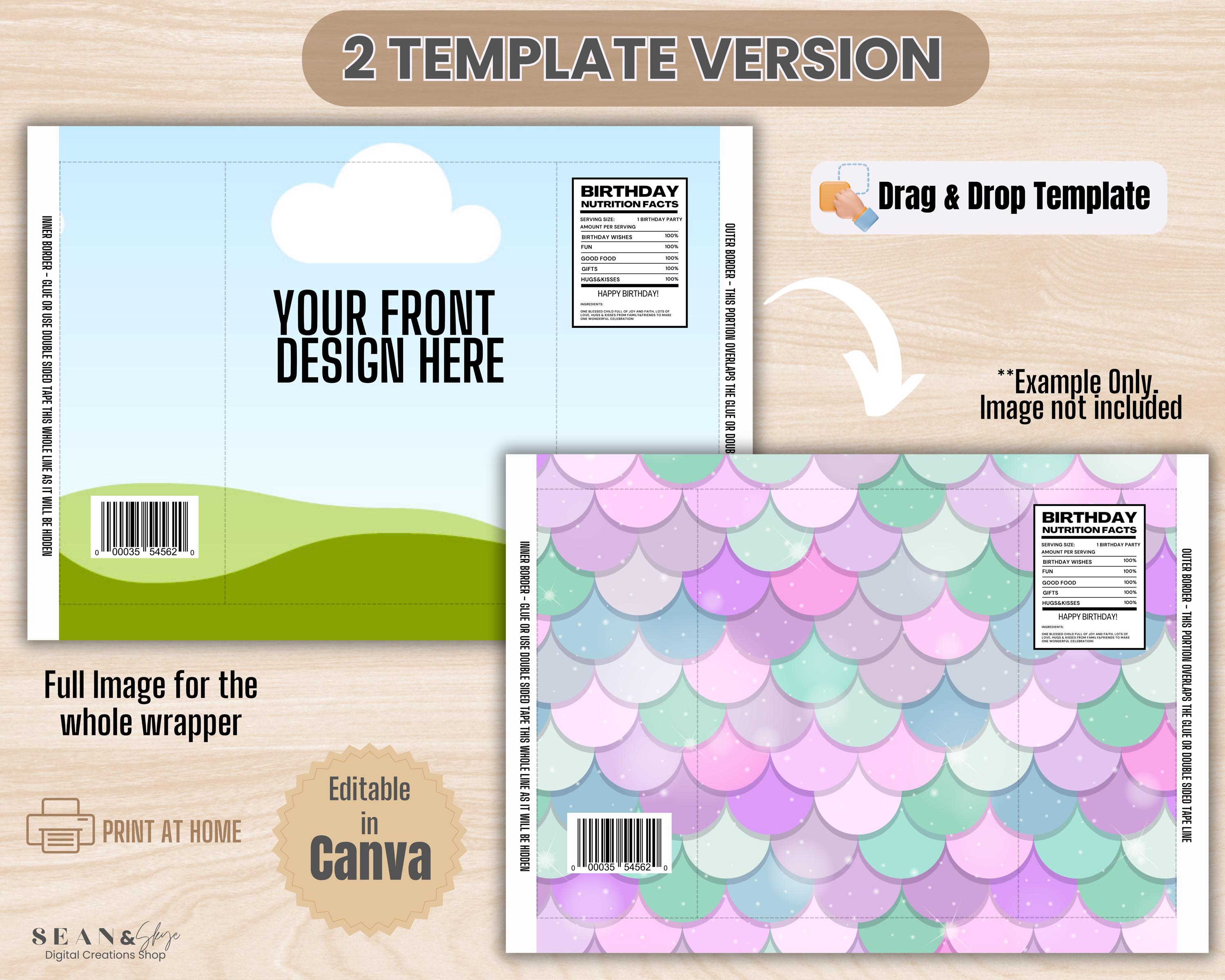 Chip Bag Template, Custom Chip Bag Template, Party Decorations, Instant ...