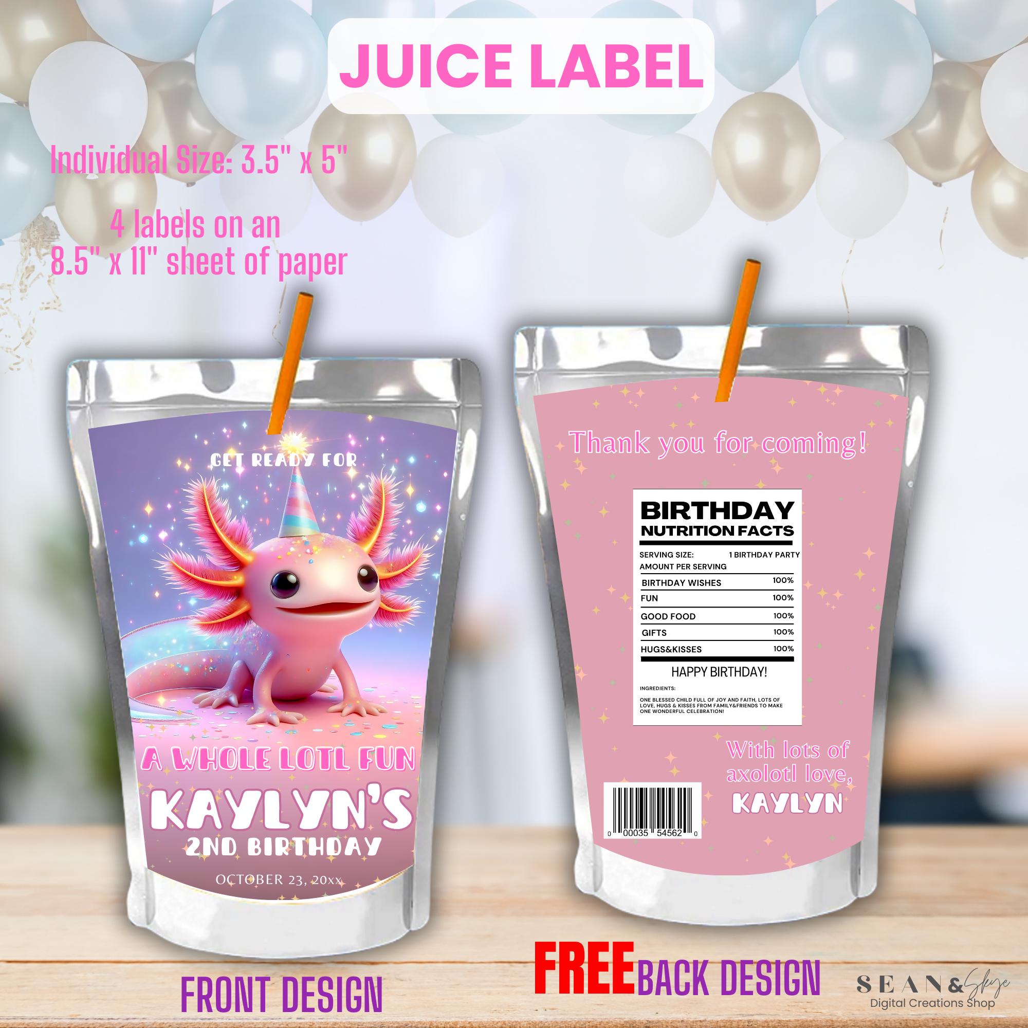 Baby Axolotl Birthday Party Bundle,pink Axolotl, Cute Axolotl, Axolotl ...