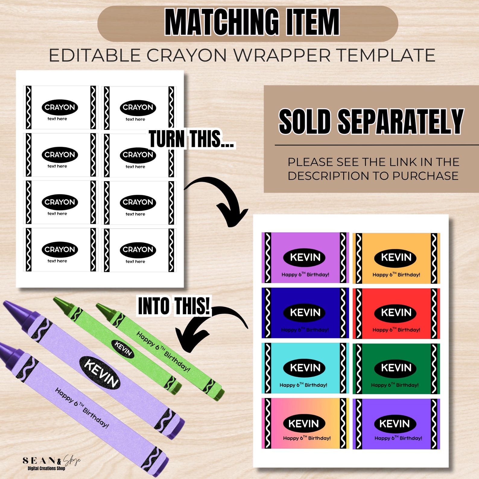 4pcs Crayon Box Template, DIY Party Favors, Crayon Holder, Crayon ...