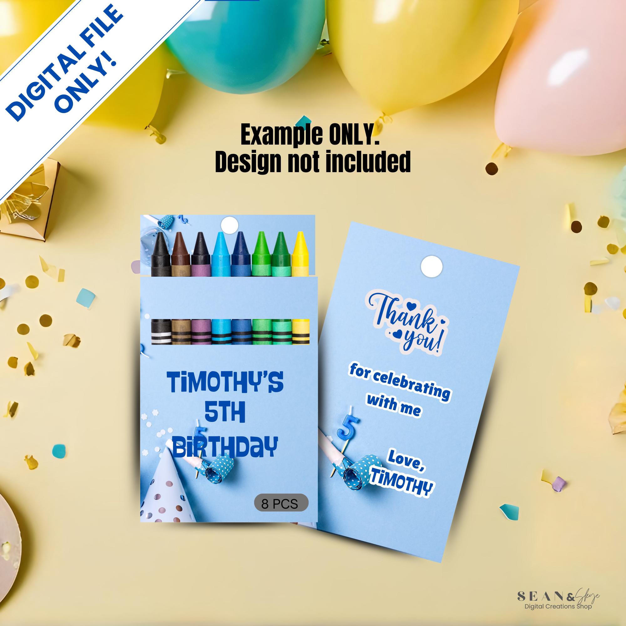 8pcs Crayon Box Template, DIY Party Favors, Crayon Holder, Crayon ...