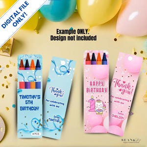 4pcs Crayon Box Template, DIY Party Favors, Crayon Holder, Crayon ...