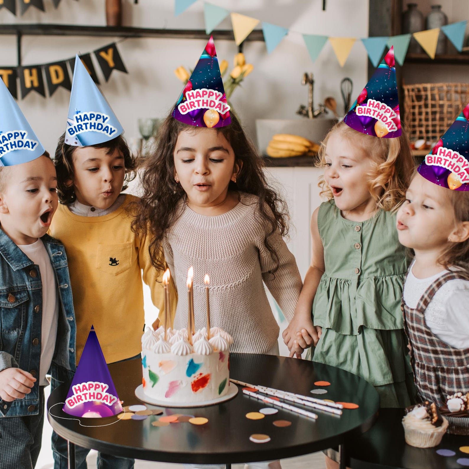 Party Hat Templates, Custom Party Hat, DIY Party Hat, Paper Hat ...