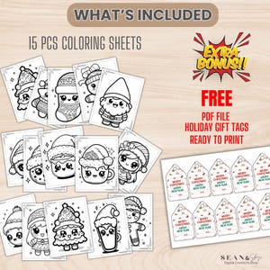 Cozy Christmas Coloring, Christmas Coloring Pages, Kawaii Coloring ...