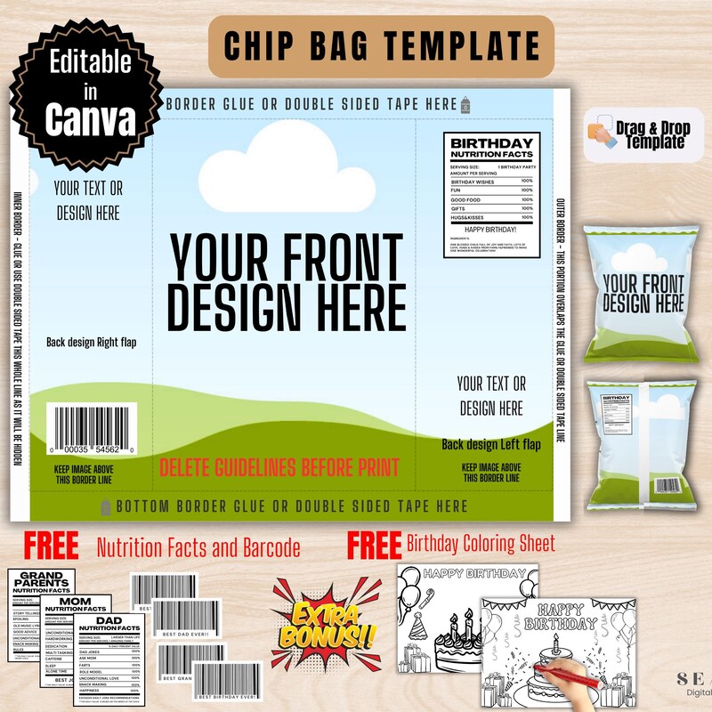 Custom Chip Bags - Etsy