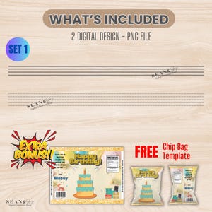 Paper Crimps for Chip Bag Template, Chip Bag Crimp PNG File, Party ...