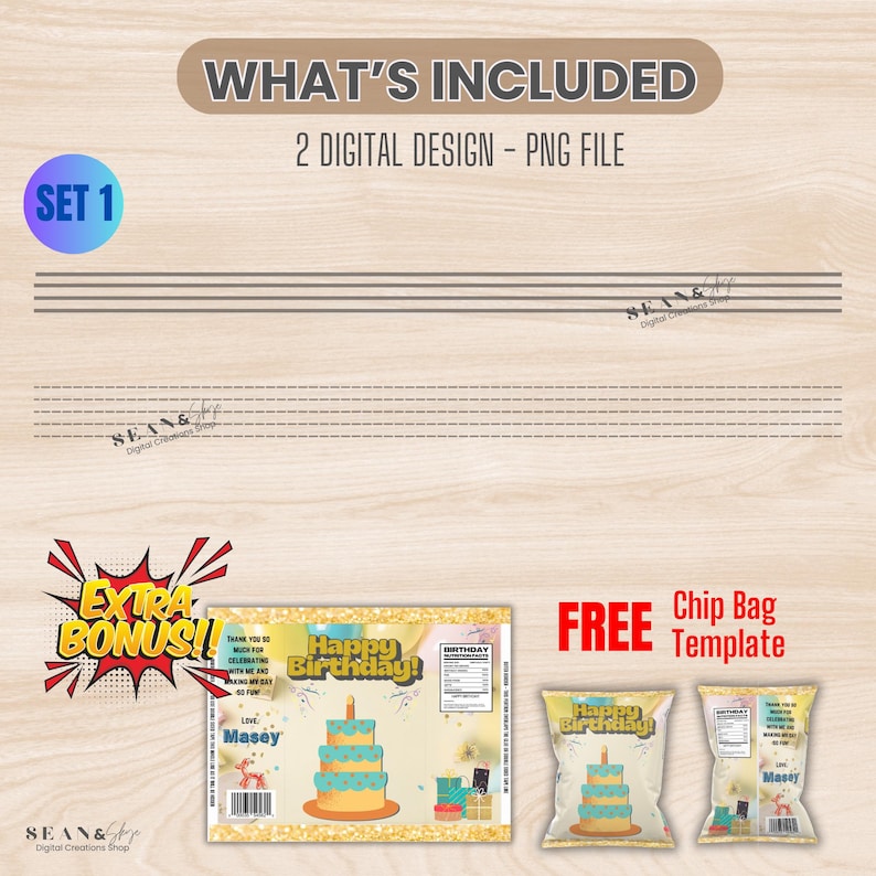 Paper Crimps for Chip Bag Template, Chip Bag Crimp PNG File, Party ...