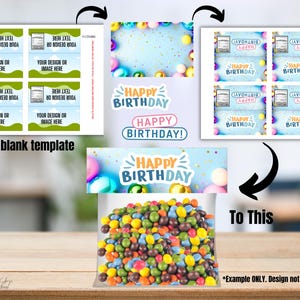 Treat Bag Toppers Template Bundle,party Favor Bag Template,custom Party ...