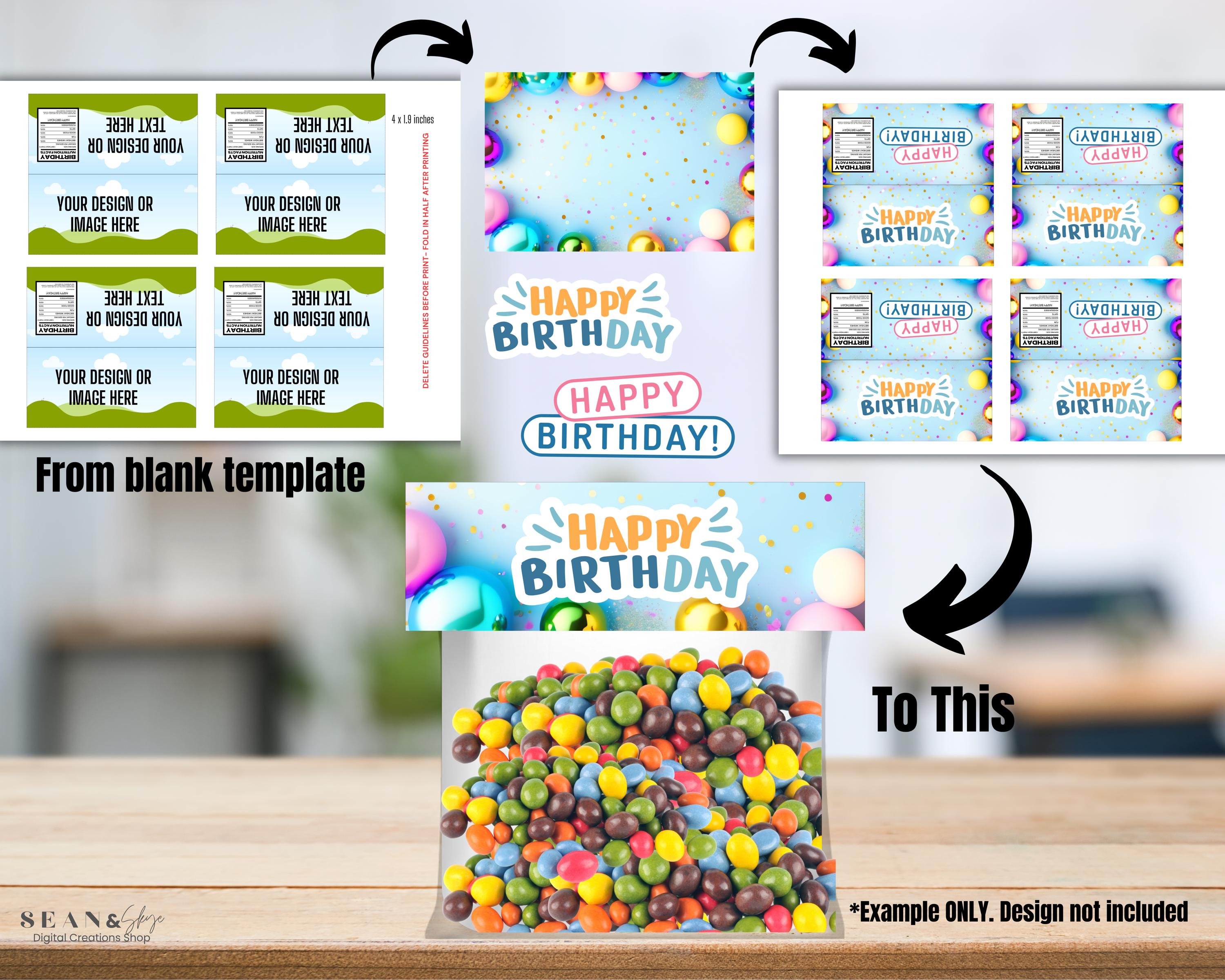 Treat Bag Toppers Template Bundle,party Favor Bag Template,custom Party ...