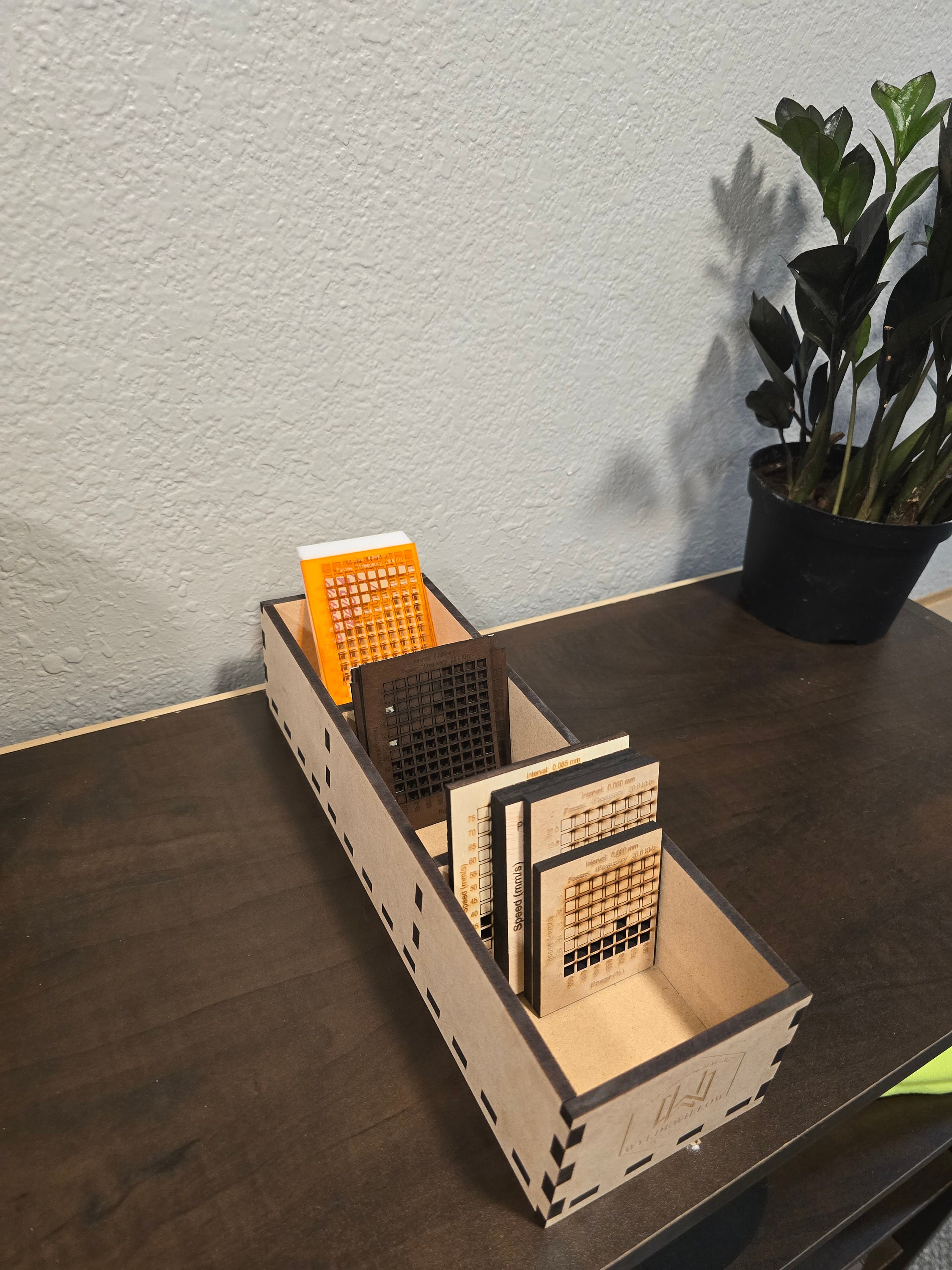 Material Test Card Holder DIGITAL FILE ONLY, for Laser Cut Test Grid ...