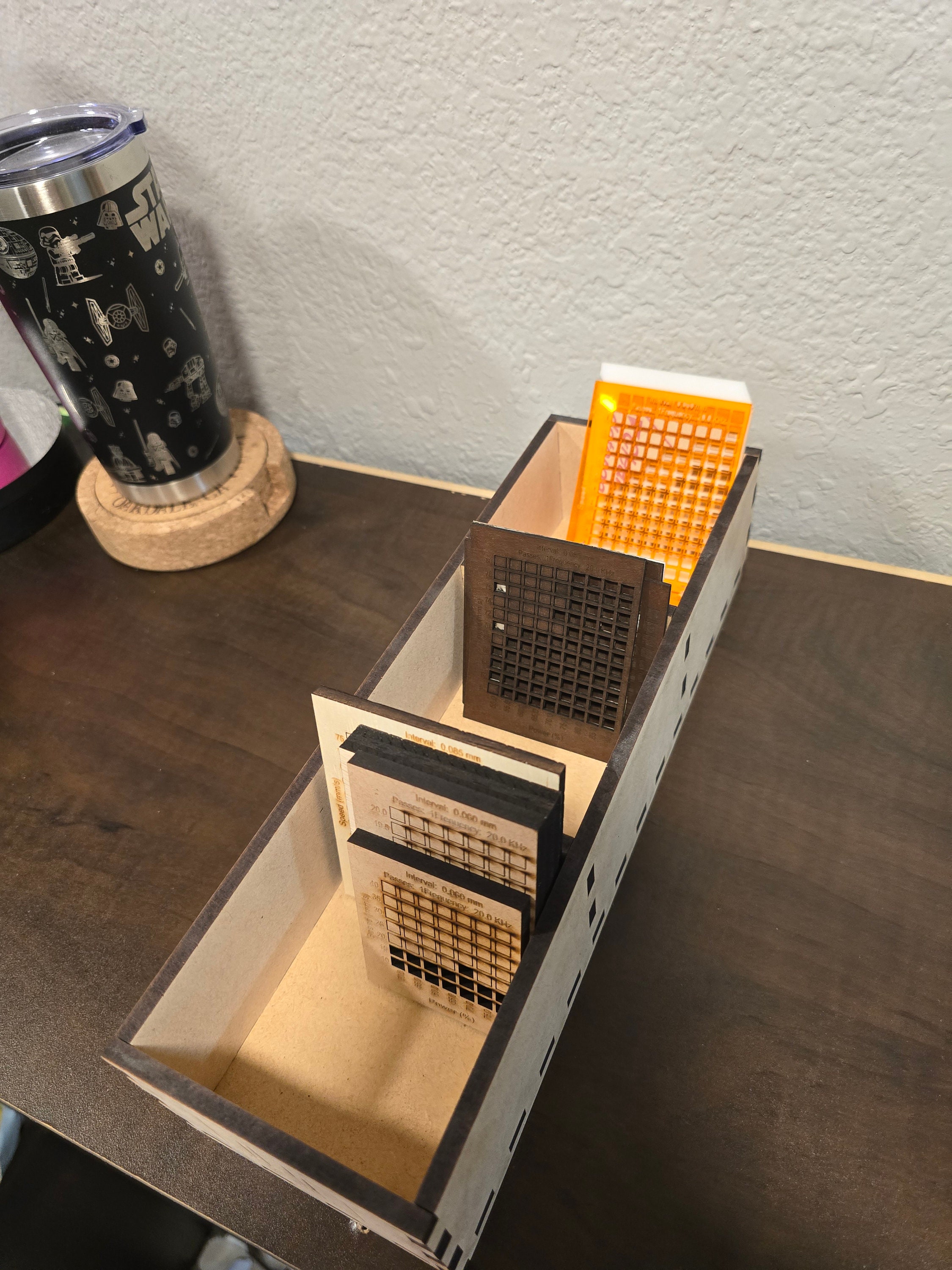 Material Test Card Holder DIGITAL FILE ONLY, for Laser Cut Test Grid ...