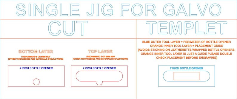 7" Bottle Opener 3 Jig Combo Pack DIGITAL FILE SVG for Laser Engravers ...