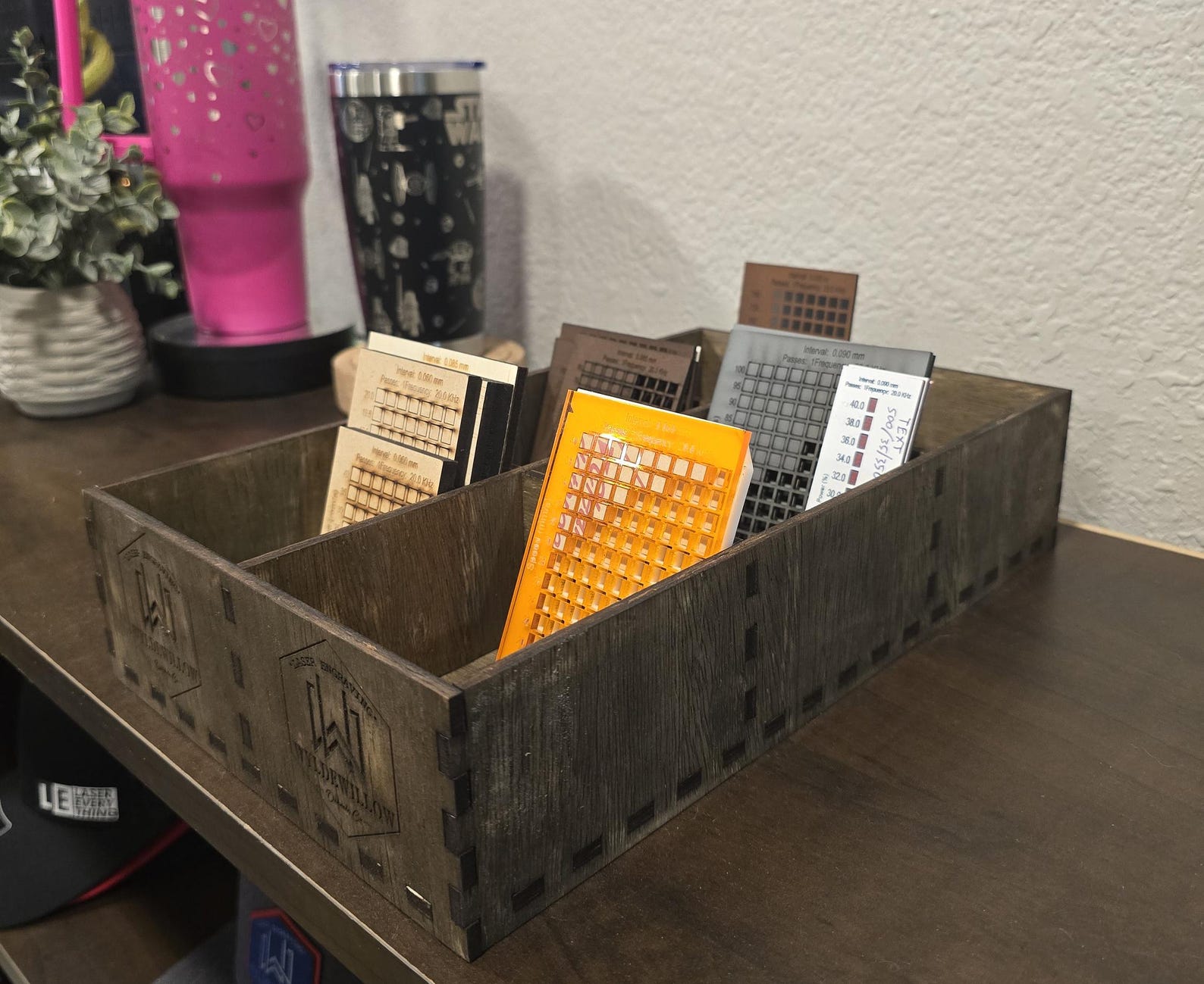 Material Test Card Holder DIGITAL FILE ONLY, for Laser Cut Test Grid ...