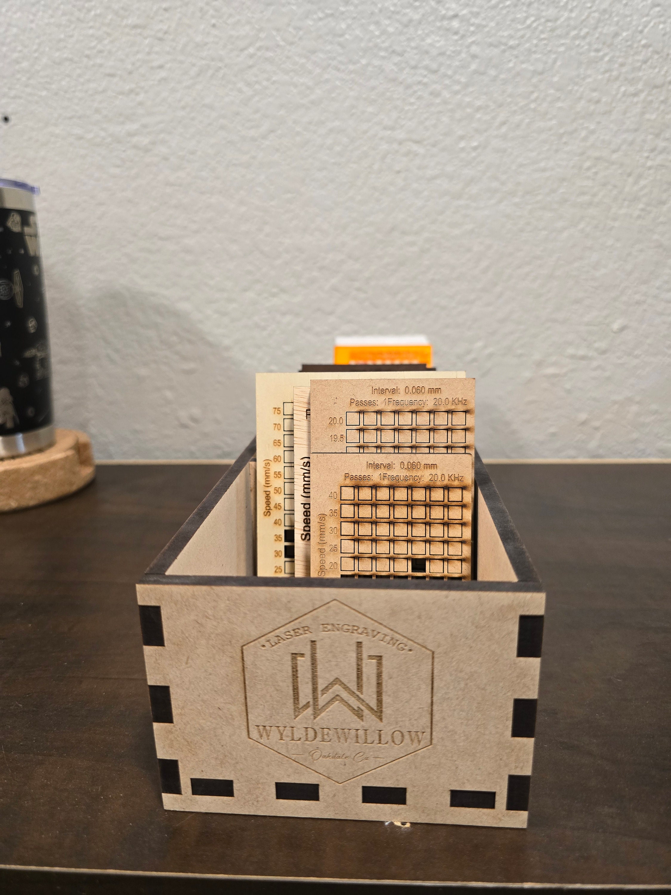 Material Test Card Holder DIGITAL FILE ONLY, for Laser Cut Test Grid ...