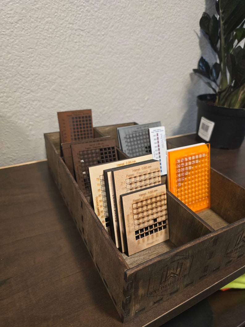 Material Test Card Holder DIGITAL FILE ONLY, for Laser Cut Test Grid ...