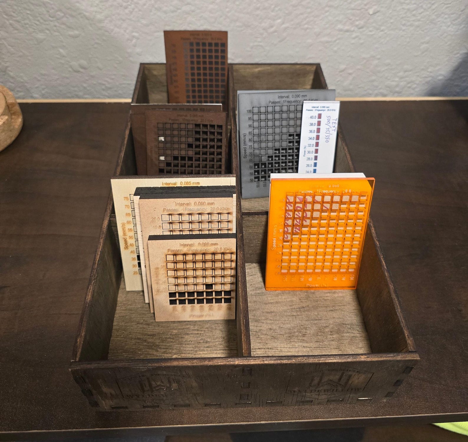 Material Test Card Holder DIGITAL FILE ONLY, for Laser Cut Test Grid ...