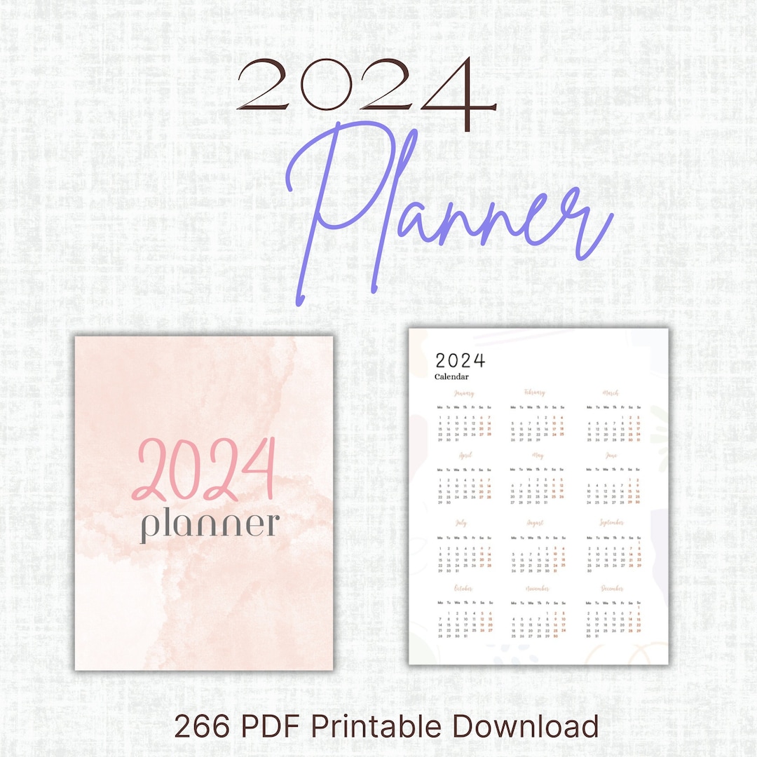 2024 Printable Planner, Life Management Sheets, New Year Calendar ...