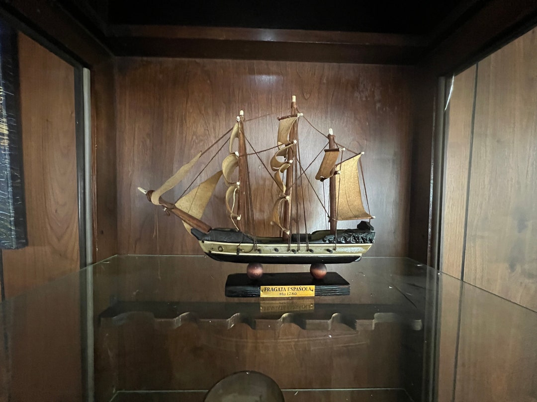Mid-century Spanish Carved Armada Style Model Ship the "fragata ...