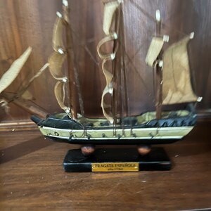 Mid-century Spanish Carved Armada Style Model Ship the "fragata ...