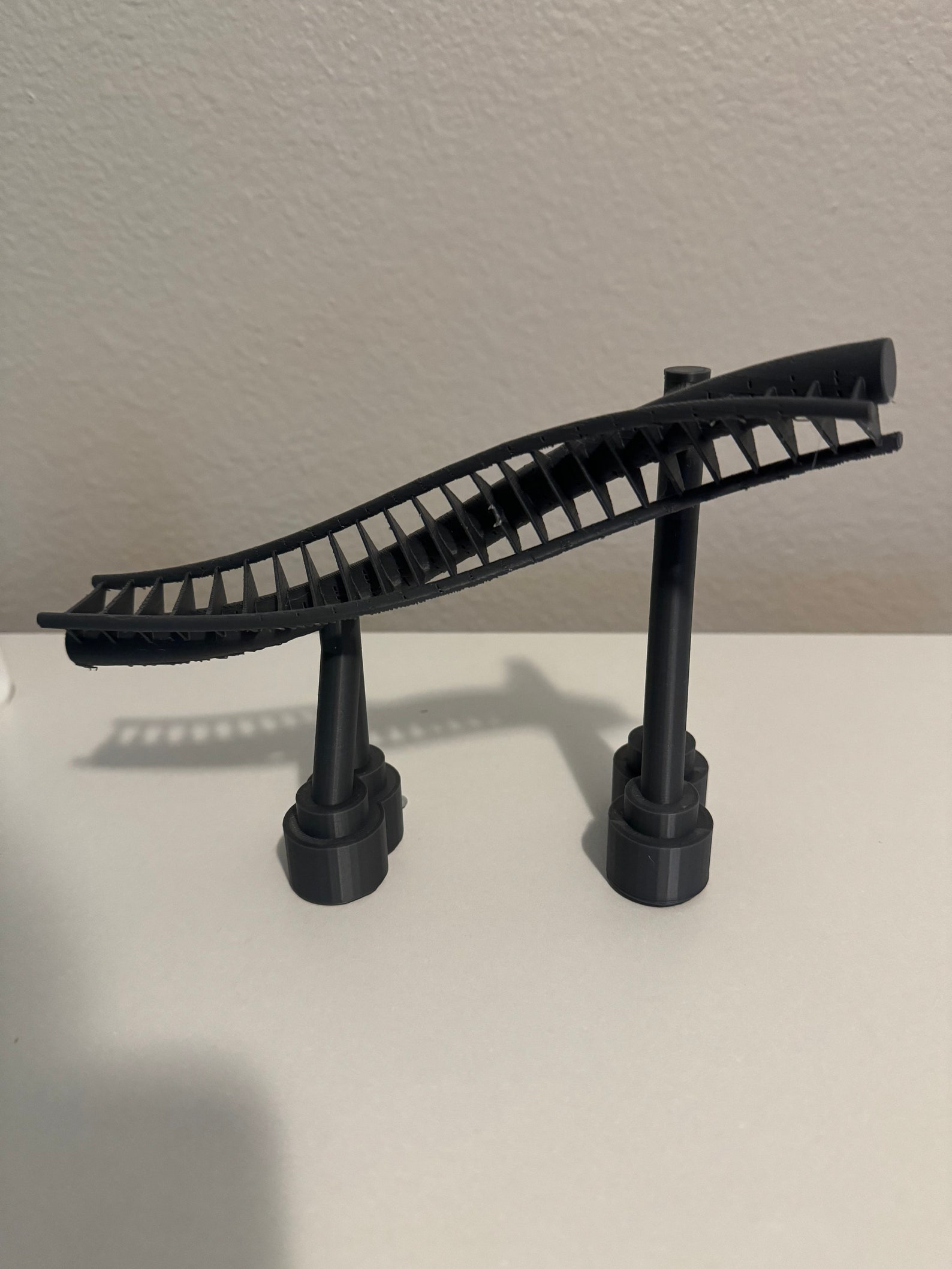 3D Printed Roller Coaster Track inversion Model With Supports - Etsy