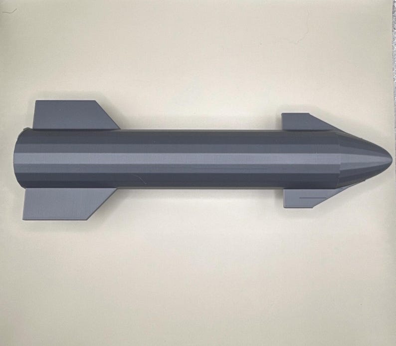 Spacex Starship 3D Printed Model - Etsy