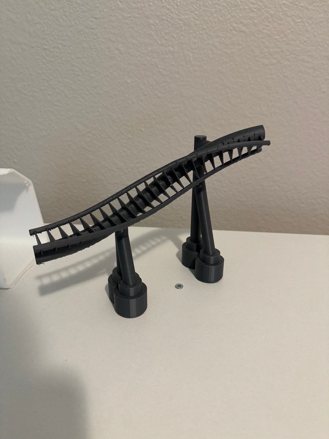 3D Printed Roller Coaster Track inversion Model With Supports - Etsy