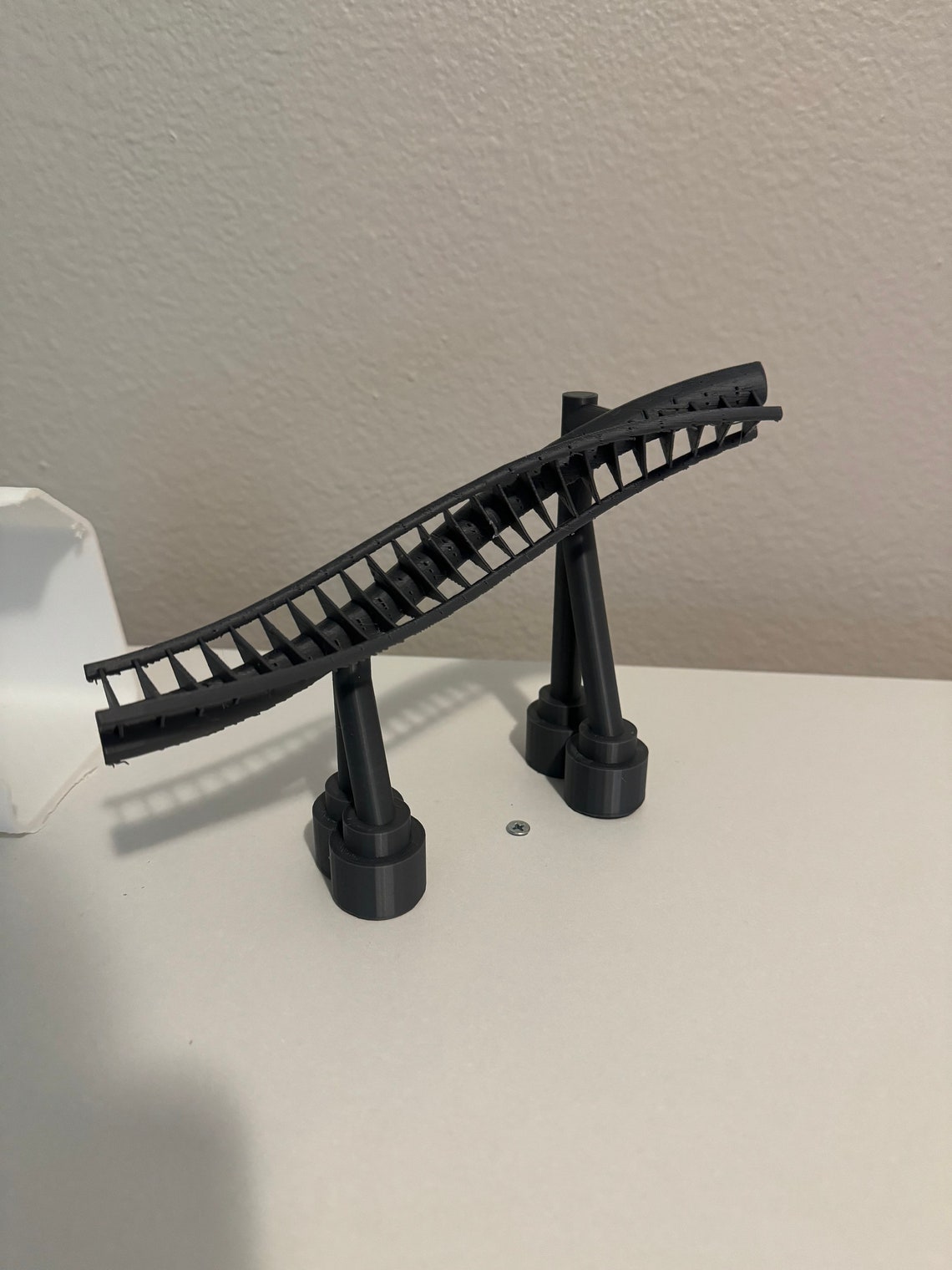 3D Printed Roller Coaster Track inversion Model With Supports - Etsy