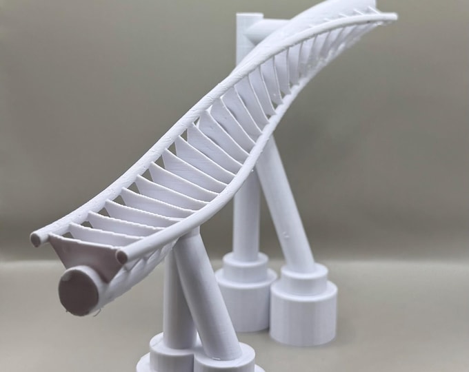 3D Printed Roller Coaster Track (inversion) Model With Supports - Etsy