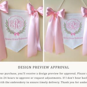 Custom Baby Banner Embroidered Monogram Wall Art, Hospital Birth ...