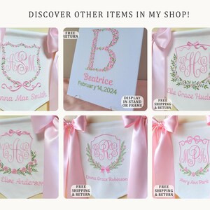 Custom Baby Banner for Hospital Door Sign & Nursery, Monogram Baby ...