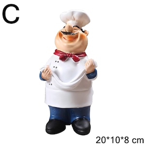 Smiling Chef Figurines Resin Chef Statue Cartoon Restaurant Chef ...