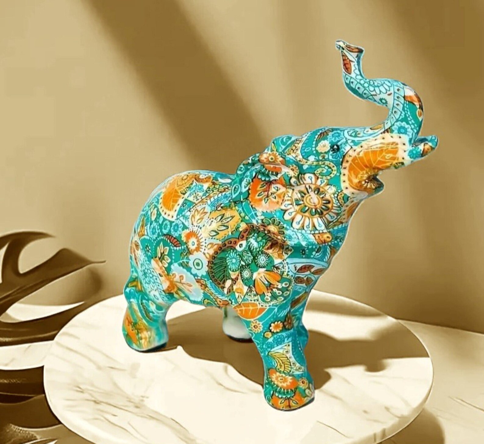 Colorful Elephant Statue Resin Elephant Sculpture and Figurines Home ...