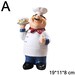 Smiling Chef Figurines Resin Chef Statue Cartoon Restaurant Chef ...