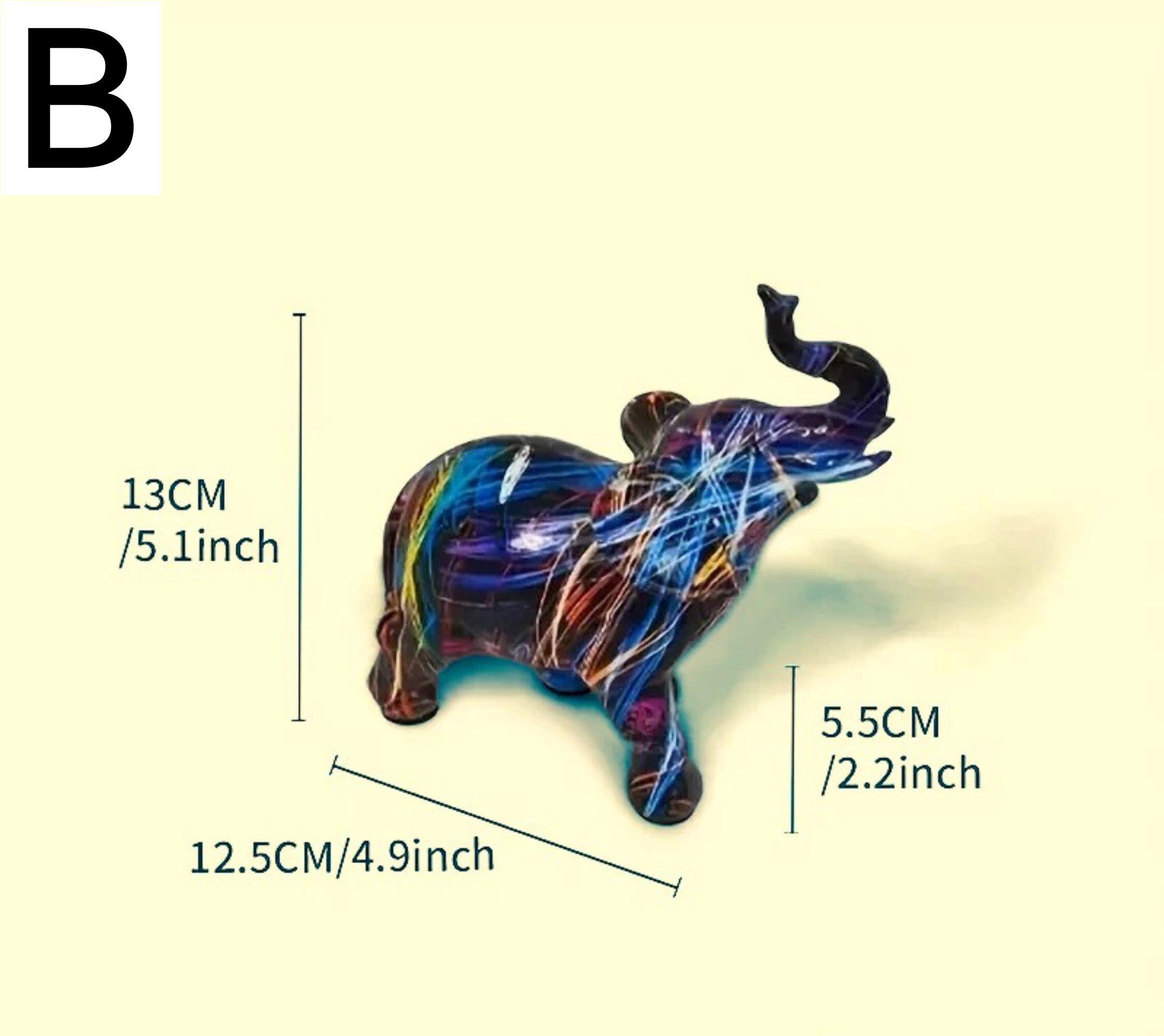 Colorful Elephant Statue Resin Elephant Sculpture and Figurines Home ...