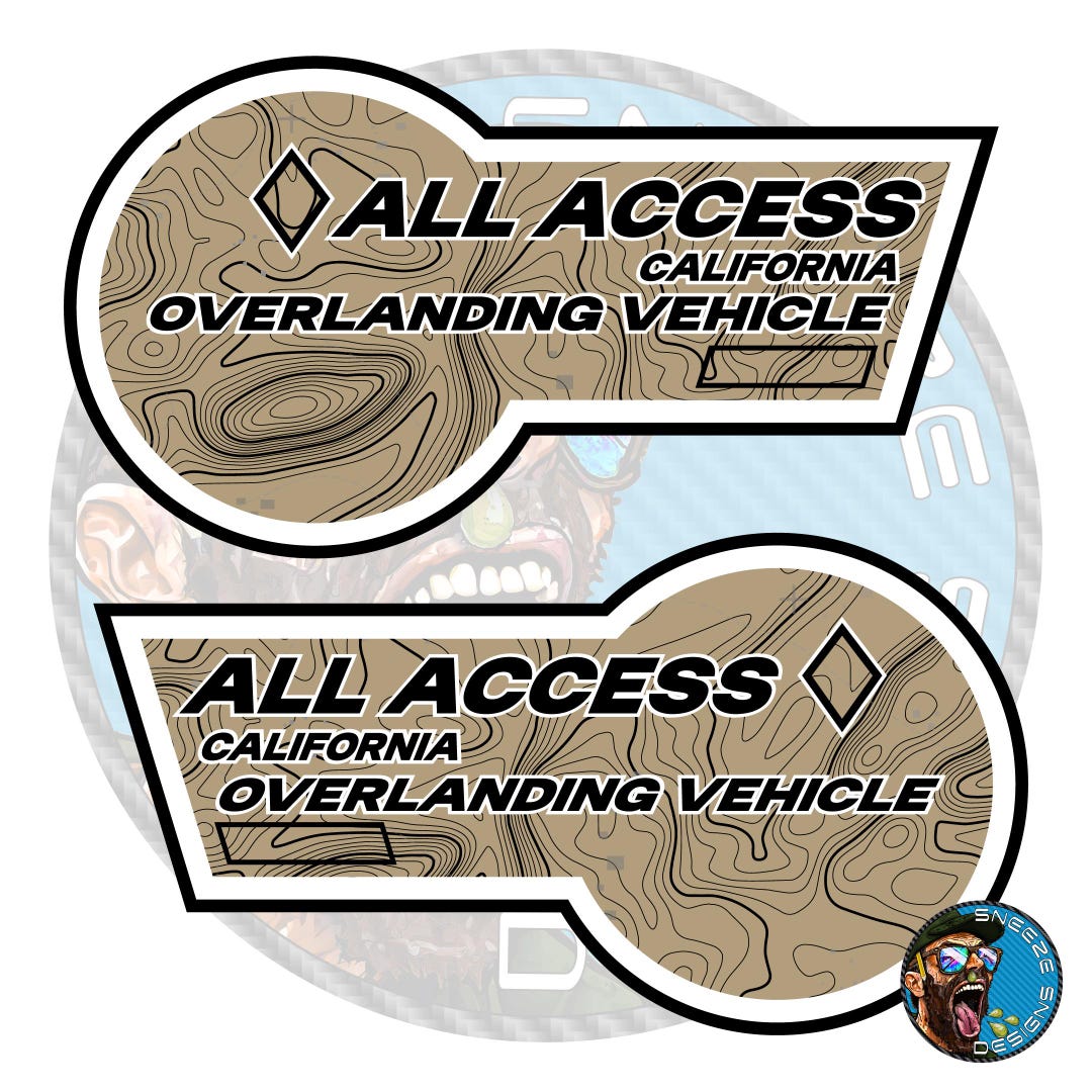 Overlanding Stickers/ Decals All Access off Road Vehicle Stickers ...
