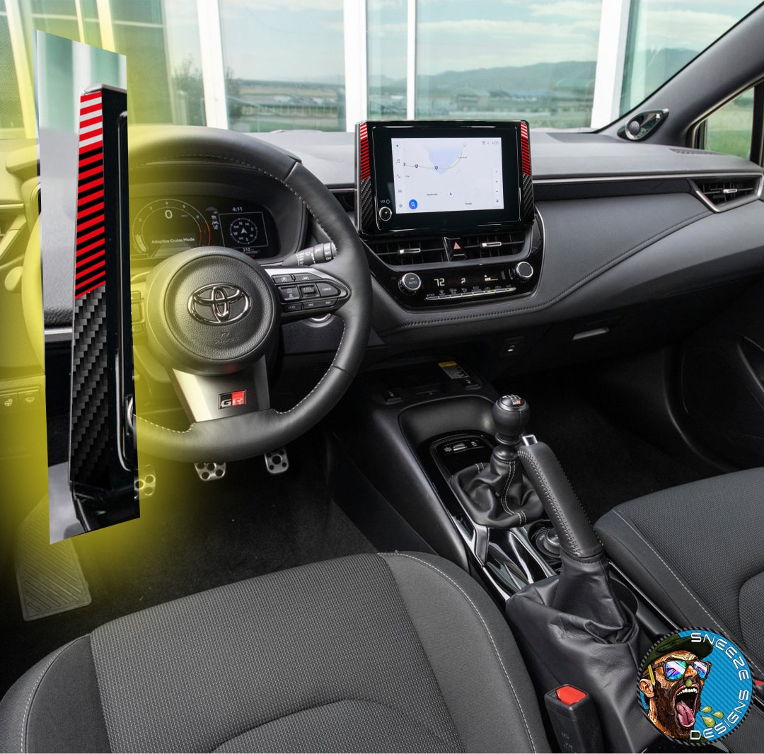 GR Corolla Overlay - Touch Screen Pillar Skin - Overlay Sticker Vinyl ...